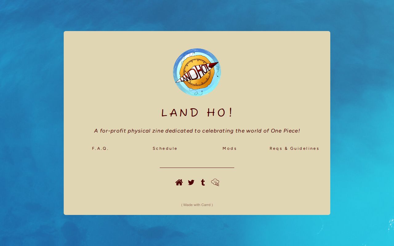Land Ho! A One Piece World Zine!